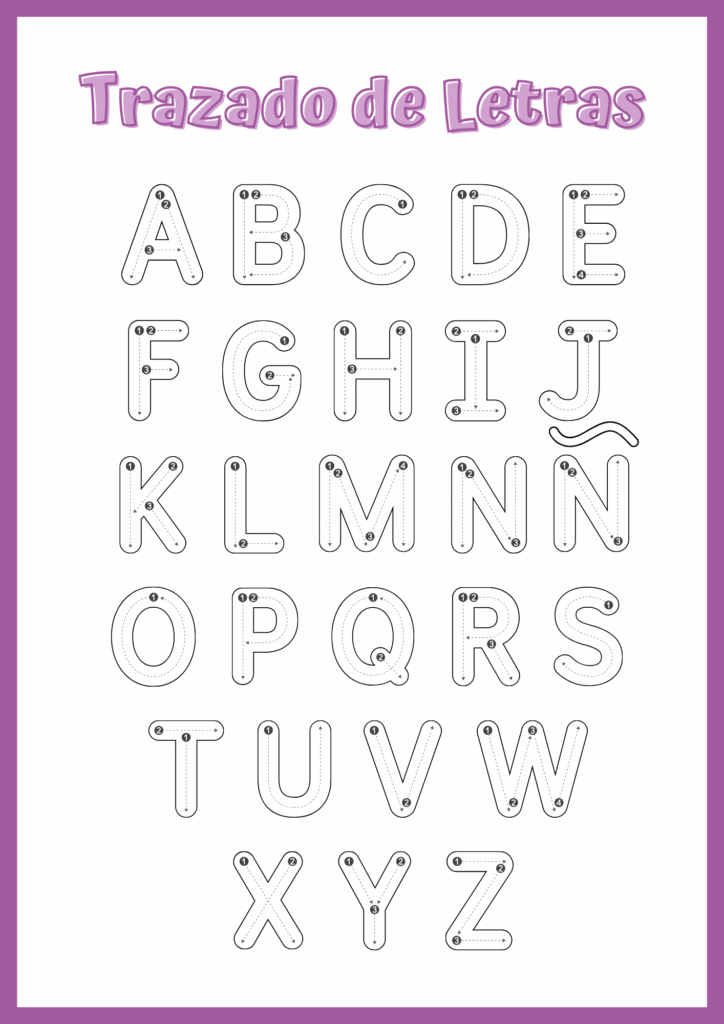 Trazos de Letras para Imprimir